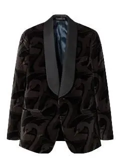 Paul Smith The Soho Tailored-fit 'swan' Velvet Evening Blazer - Black