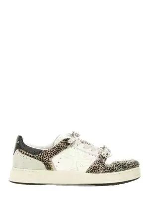 Premiata Quinnd 7655 Animal-print Sneakers - Neutrals