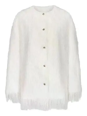 Loulou De Saison Filipo Fringed-detail Coat - White