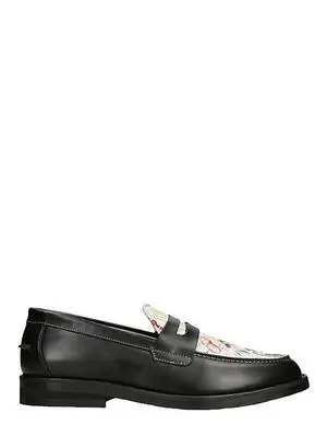 DUKE + DEXTER Wilde Sketch Leather Loafers - Black/comb