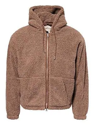 THE COUTURE CLUB Borg Padded Fleece Jacket - Brown
