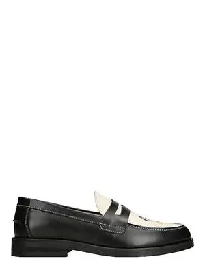 DUKE + DEXTER Disney Mickey Mouse Wilde Kiss Leather Loafers - Blk/white