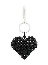 The Kooples Heart Metal Bag Charm - Black