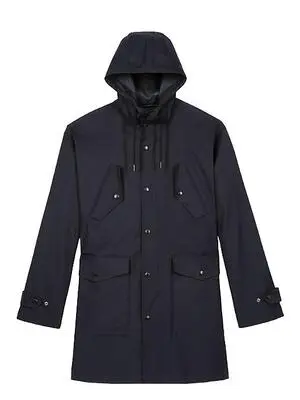 The Kooples Regular-fit Woven Parka - Navy