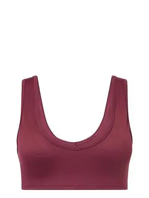 SISTERLY TRIBE Deep V-neck Scoop-back Jersey Bra - Dark Cherry