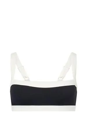 Monday Swimwear Outpost Square-neck Sports Bra - Black/ivory Jersey