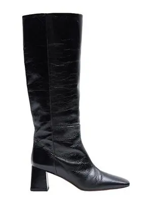 JOSEPH Leather Heeled Knee-high Boots - Black