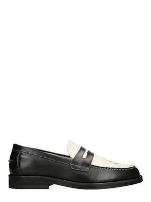DUKE + DEXTER Disney Donald Duck Leather Loafers - Blk/white