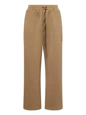 THE COUTURE CLUB Script Wide-leg Knitted Jogging Bottoms - Khaki