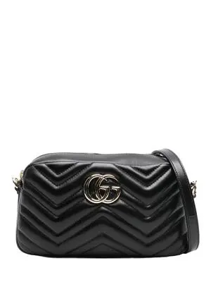 Gucci Gg Marmont Leather Camera Bag - Black