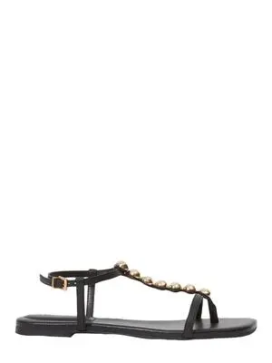 Simkhai Amaya Leather Sandals - Black
