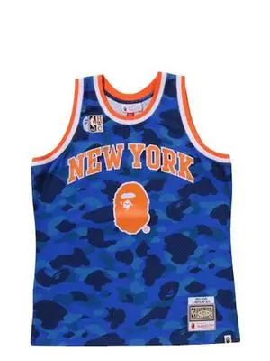 A BATHING APE X Mitchell & Ness Nba New York Knicks Swingman Jersey - Blue