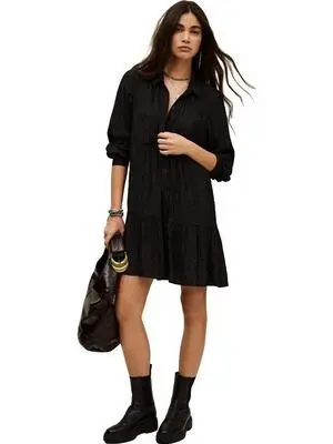 Ba&sh Rosyna Mini Shirt Dress - Black