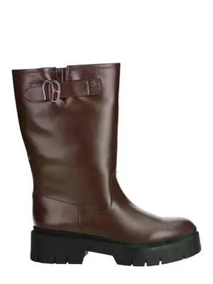 Hugo Buckle-detail Biker Boots - Brown