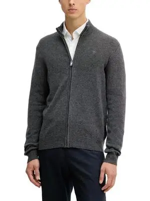 HACKETT Elbow-patch Cardigan - Grey