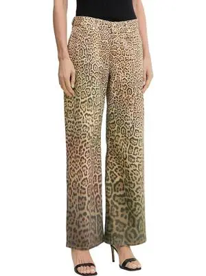 MARCIANO Leopard-print Jeans - Brown