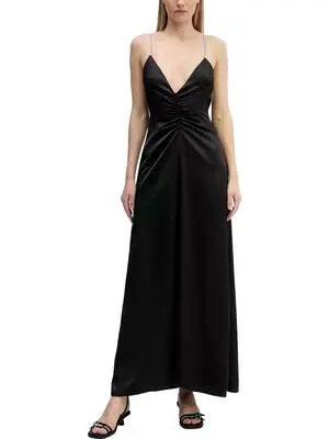 Hugo Rhinestone-straps Maxi Dress - Black