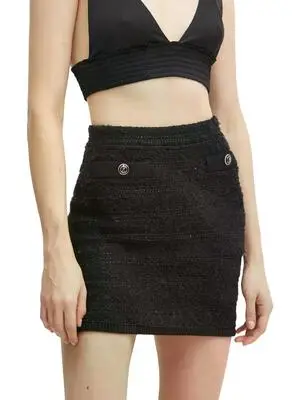 MARCIANO Button-detailed Mini Skirt - Black
