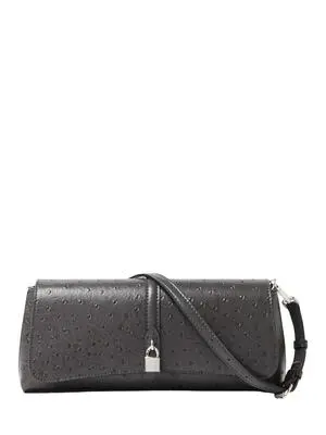 Stella McCartney Ryder Ostrich Pochette Shoulder Bag - Slate
