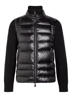 Moncler Wool And Shell Jacket - Black