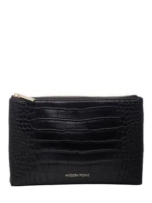 MODERN PICNIC Snacker Pouch Black Croc