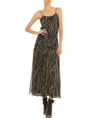 SECRET PON-PON Mira Maxi Dress - Black Chain