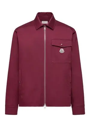 Moncler Cotton-blend Gabardine Shirt Jacket - Red