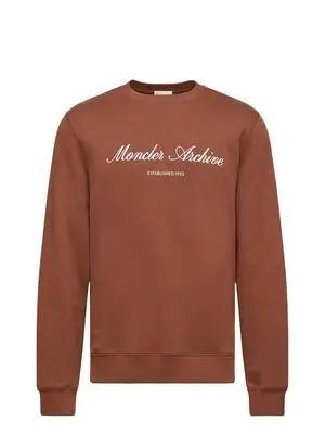 Moncler Cotton-blend Logo Sweatshirt - Brown