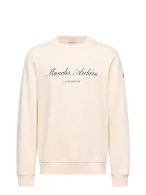 Moncler Cotton-blend Logo Sweatshirt - White