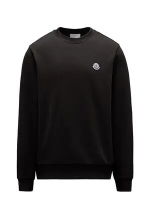 Moncler Logo Patch Cotton Sweatshirt - Black
