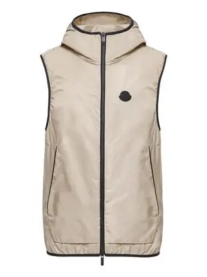 Moncler Moretan Hooded Vest - Beige