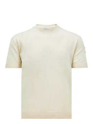 Moncler Silk & Cotton T-shirt - White