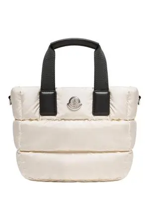 Moncler Mini Caradoc Quilted Tote Bag - White