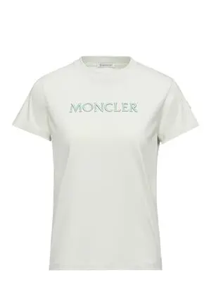 Moncler Embroidered Cotton T-shirt - Green