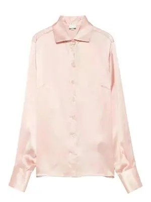 Eleventy Buttoned Long-sleeve Shirt - Pink