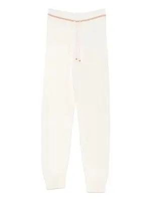 Eleventy Drawstring Knitted Track Pants - Neutrals