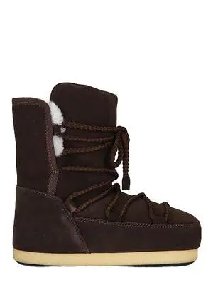 Moon Boot Evx Shearling Boots - Dark Brown