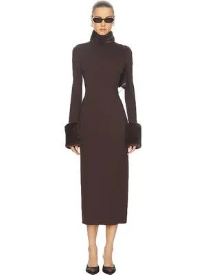 CAMILA COELHO Isadora Midi Dress - Chocolate