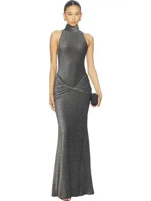 Delfi Roya Maxi Dress - Gunmetal