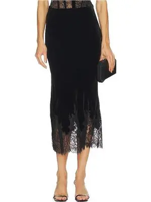 Cami Nyc Georgiana Velvet Skirt - Black