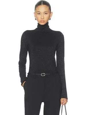 LOVERS AND FRIENDS Bessi Turtleneck Sweater - Black Sparkle