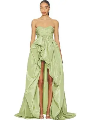 AKNVAS Evy Taffeta Gown - Sage Green
