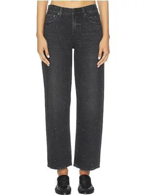 PISTOLA Lexi Midrise Bowed Straight Jeans - Silver Screen