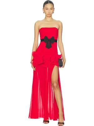 Majorelle Fauna Gown - Cherry Red