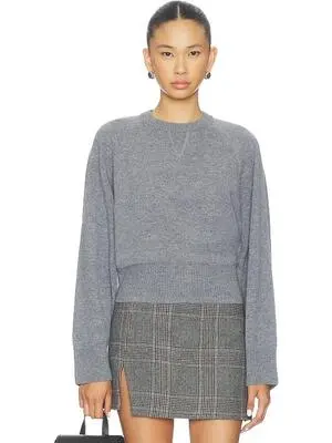 Remain Birger Christensen Bat Sleeve Crewneck Pullover - Light Grey Melange