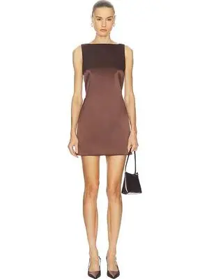 CAMILA COELHO Maly Mini Dress - Chocolate Brown