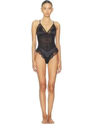 Free People X Intimately Staying Home Bodysuit - Black