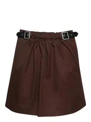 Loewe Belted Mini Skirt - Brown