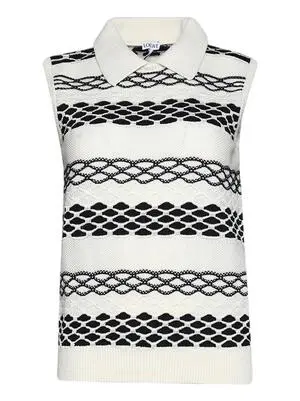 Loewe Sleeveless Cotton Top - Black