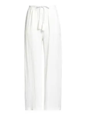 Alpha Studio Tapered Linen-viscose Pants - Off White